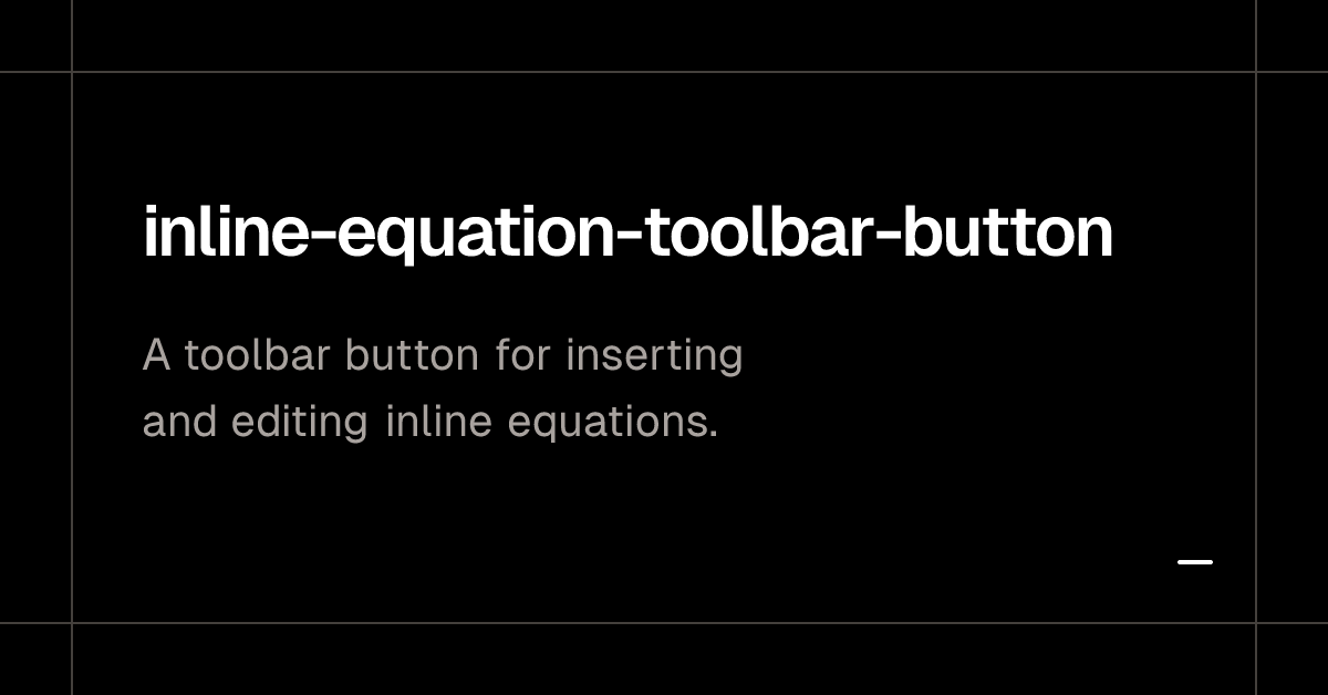 inline-equation-toolbar-button - Plate inline-equation-toolbar-button - Plate